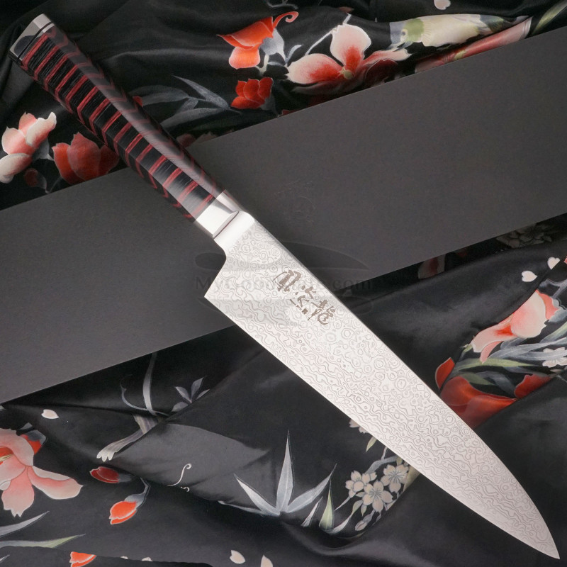 Gyuto Japanese kitchen knife Ryusen Hamono Houenryu Black and Red HE ...