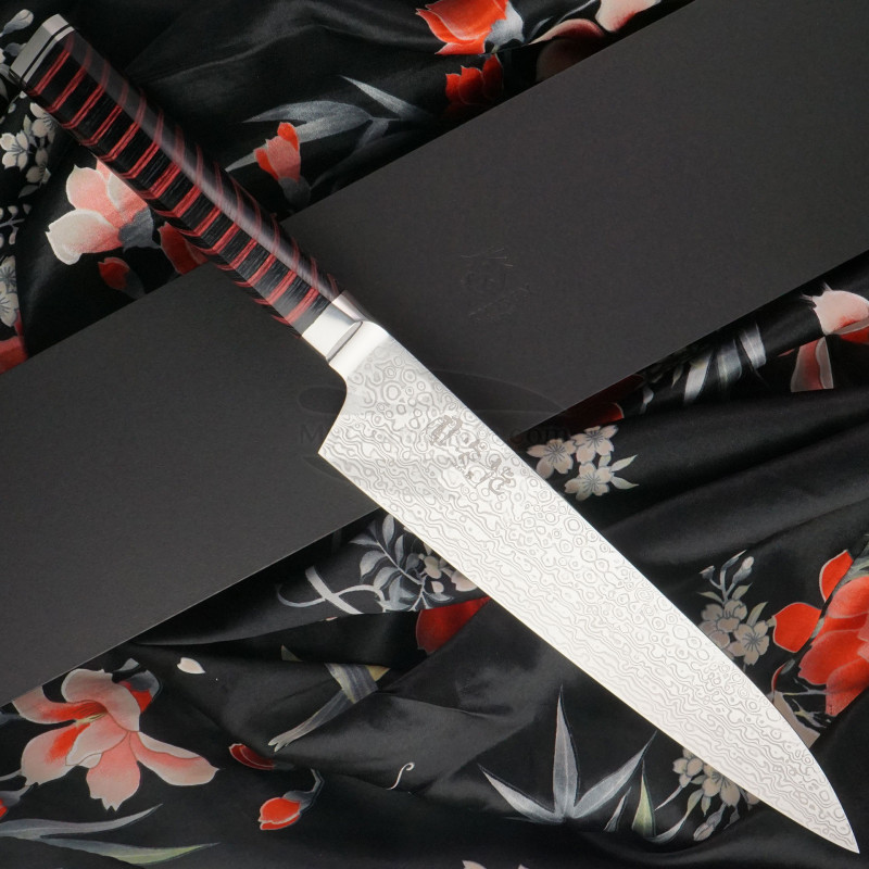 Gyuto Japanese kitchen knife Ryusen Hamono Houenryu Black and Red HE ...