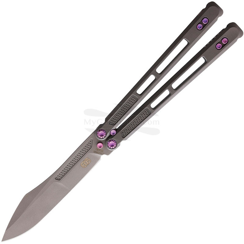 Balisong EOS Trident Sasha Purple EOS101 10.4cm for sale | MyGoodKnife
