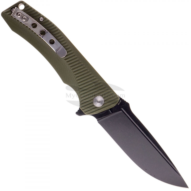 Folding knife Bestech Mako Black stonewash Green G-10 BG27D 9.5cm for ...