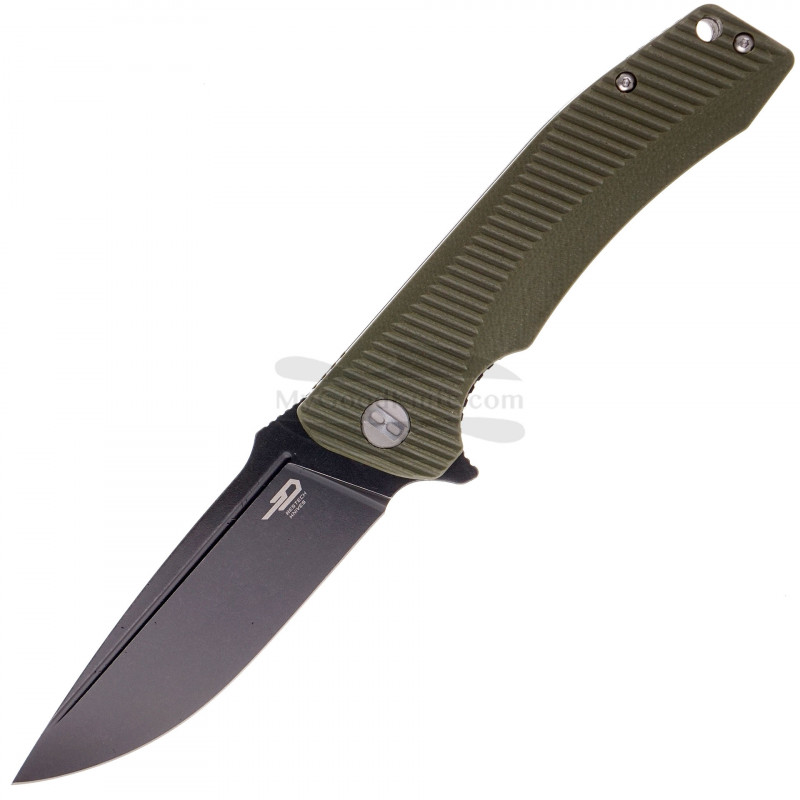 Folding knife Bestech Mako Black stonewash Green G-10 BG27D 9.5cm for ...