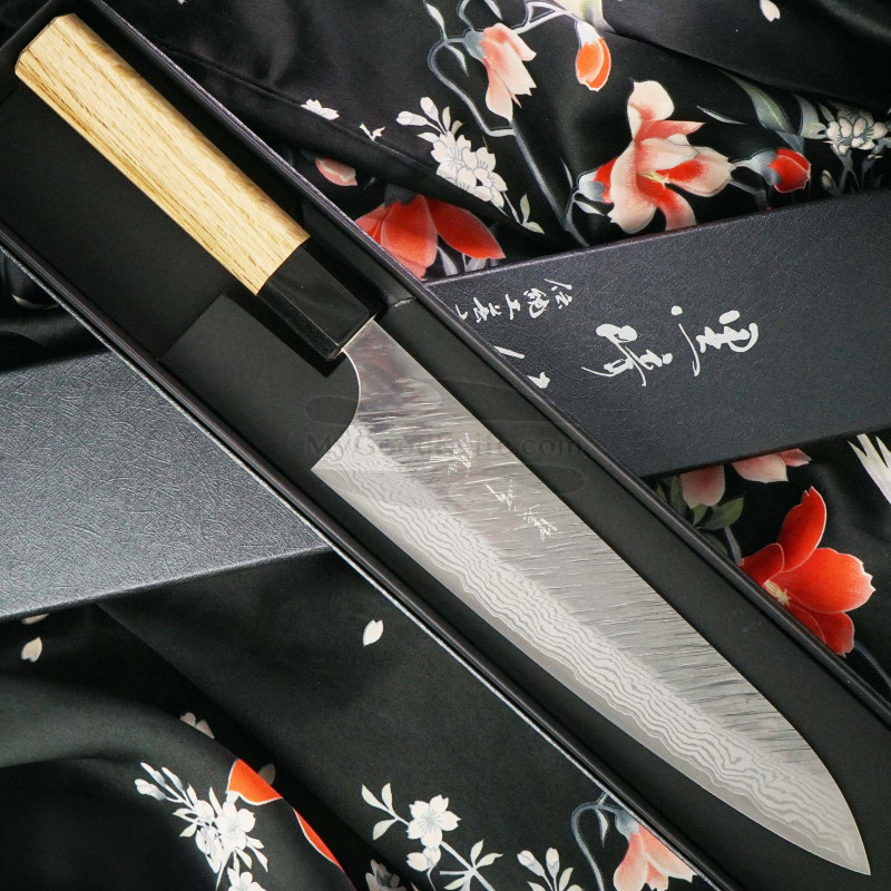 Gyuto Japanese kitchen knife Yu Kurosaki Fujin VG10 Damascus ZVD-210CHO ...