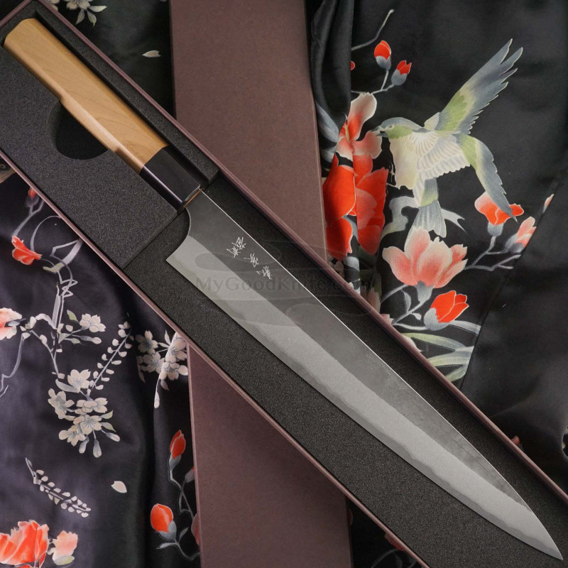 Cuchillo Japones Sujihiki Yoshimi Kato Aogami Super D-907 27cm ...