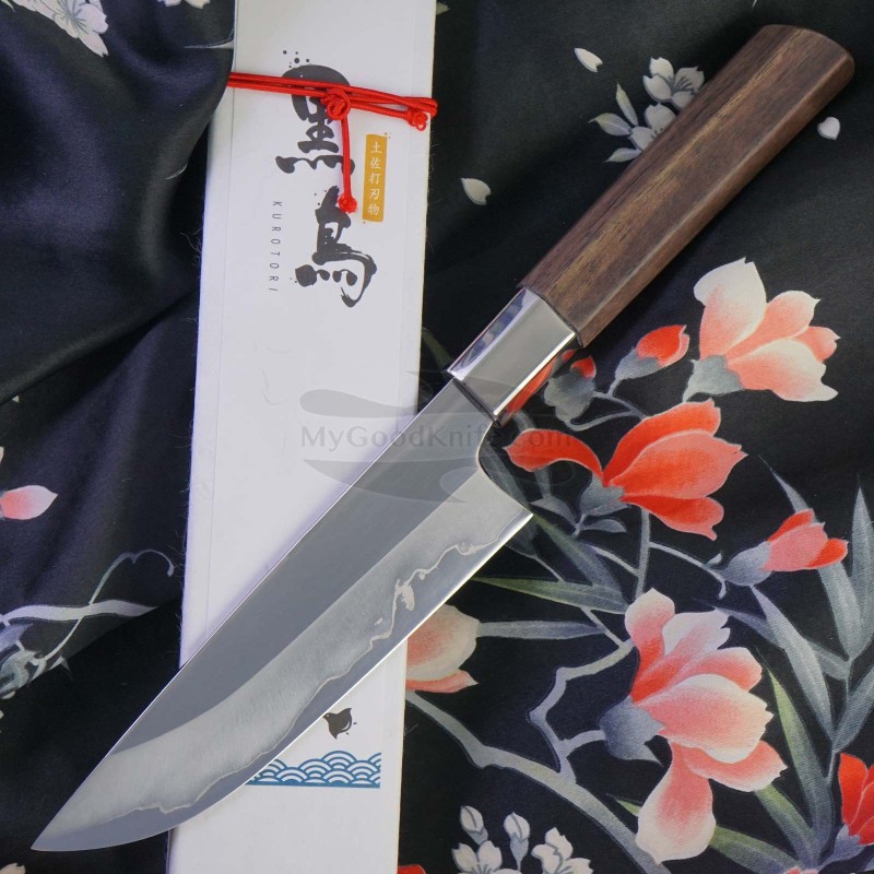 Japanese kitchen knife Kurotori Hamono Double bevel Kawahagi KRT-01 13 ...