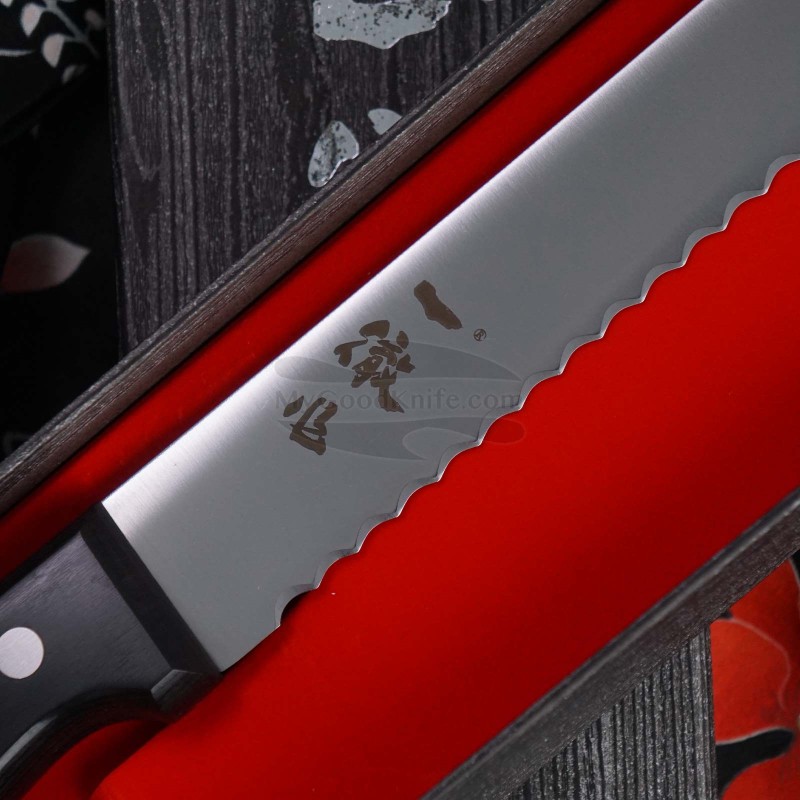 Bread knife Ittetsu AUS-10, pakka IWC-201 25cm for sale | MyGoodKnife